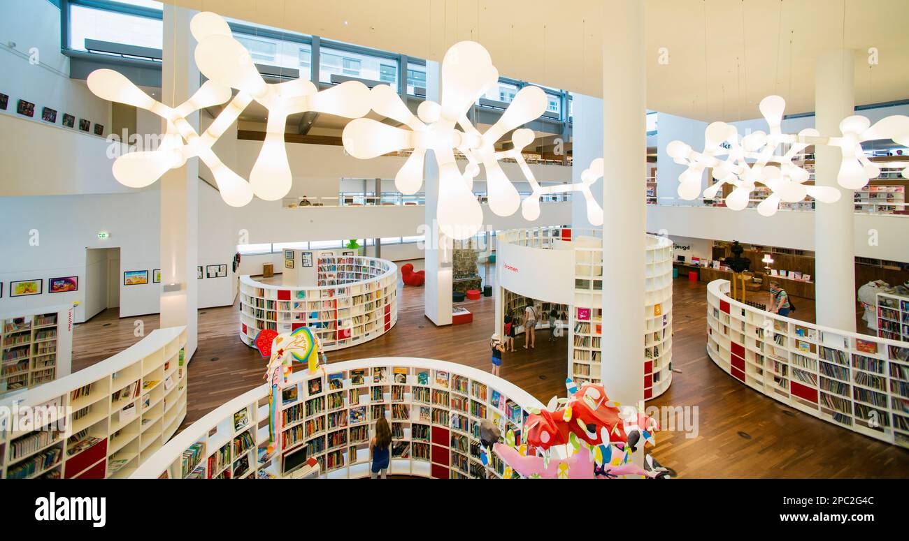 Interior of the Centrale Bibliotheek or Central Library, Amsterdam ...