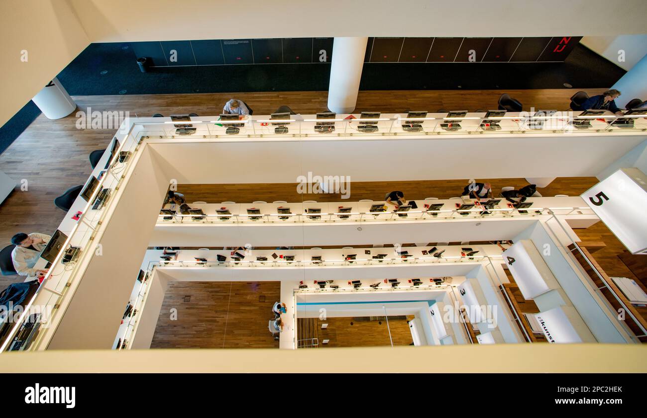 Interior of the Centrale Bibliotheek or Central Library, Amsterdam ...