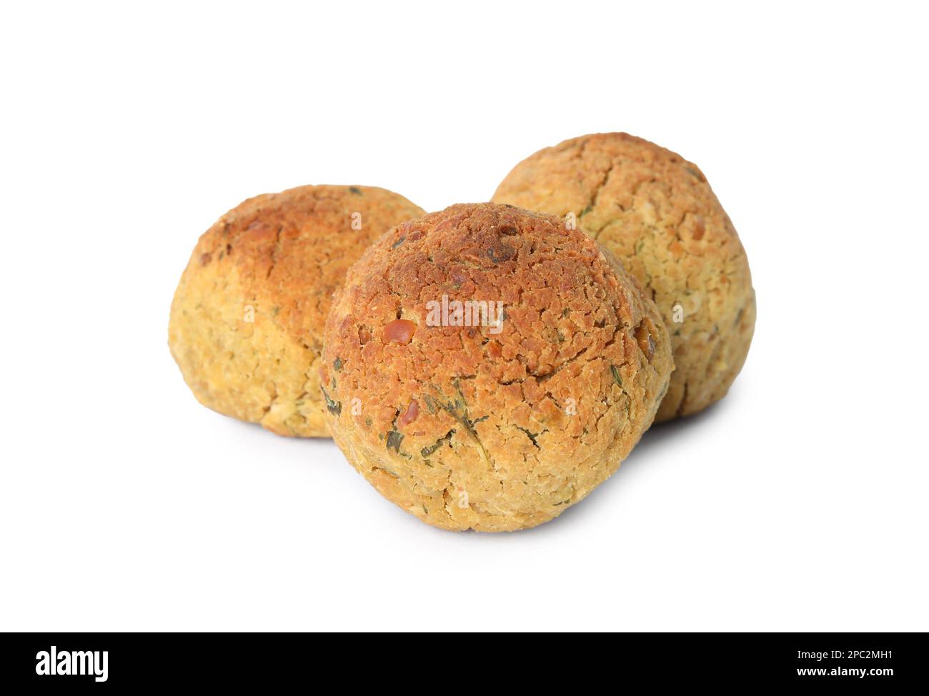 Delicious fried falafel balls on white background Stock Photo - Alamy