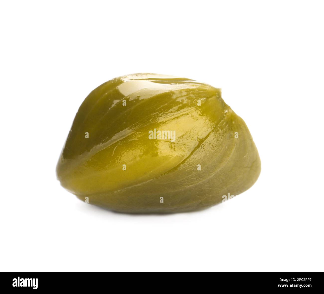 One delicious pickled caper isolated on white Stock Photo - Alamy