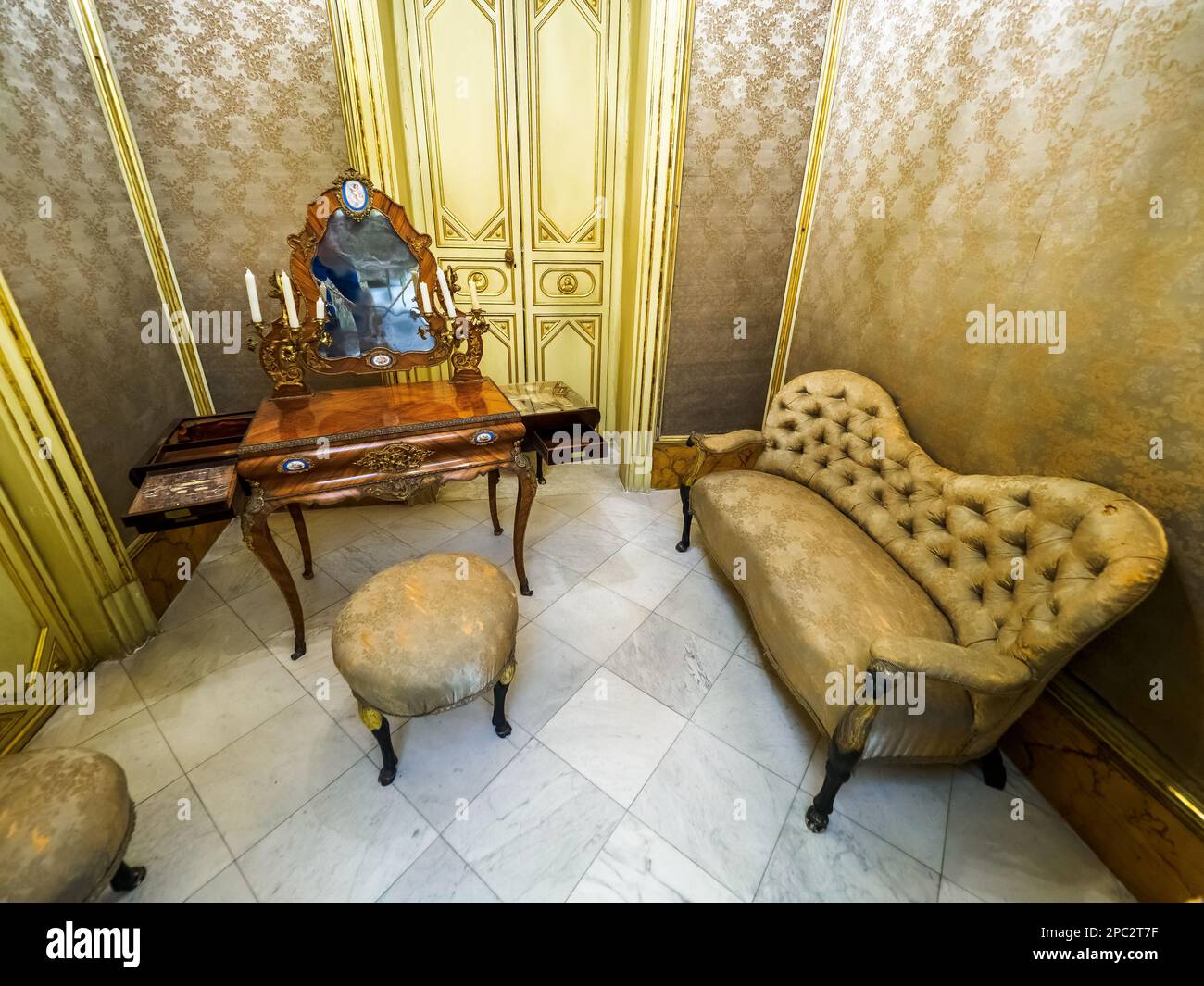 Boudoir in the Filangeri-Cutò aristocratic baroque style palace also ...