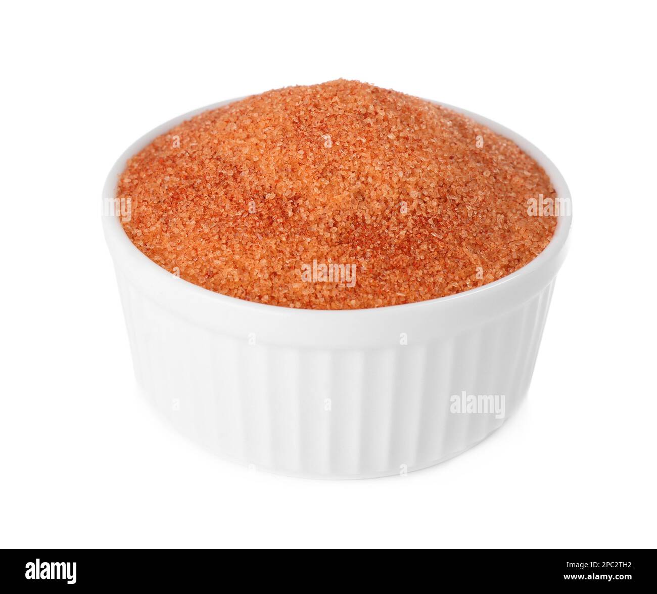 Orange salt in bowl isolated on white Stock Photo - Alamy