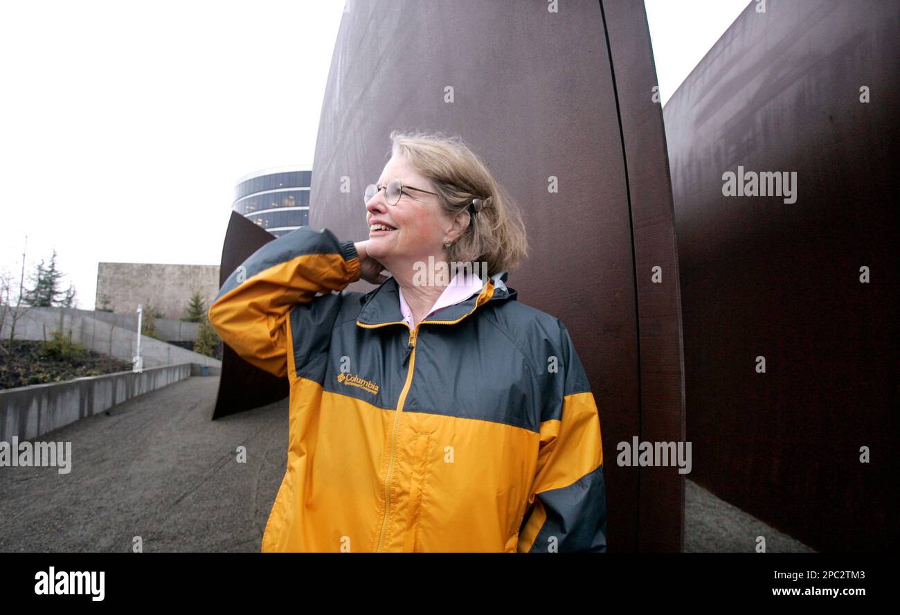 Seattle Art Museum director Mimi Gates looks out at the museum's new ...
