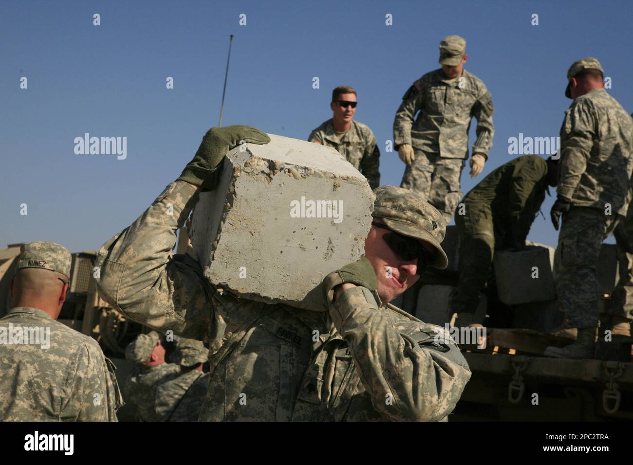 Army Spc. Jason Finkel, 20, from Hampton, Va. and the 510th Engineer ...