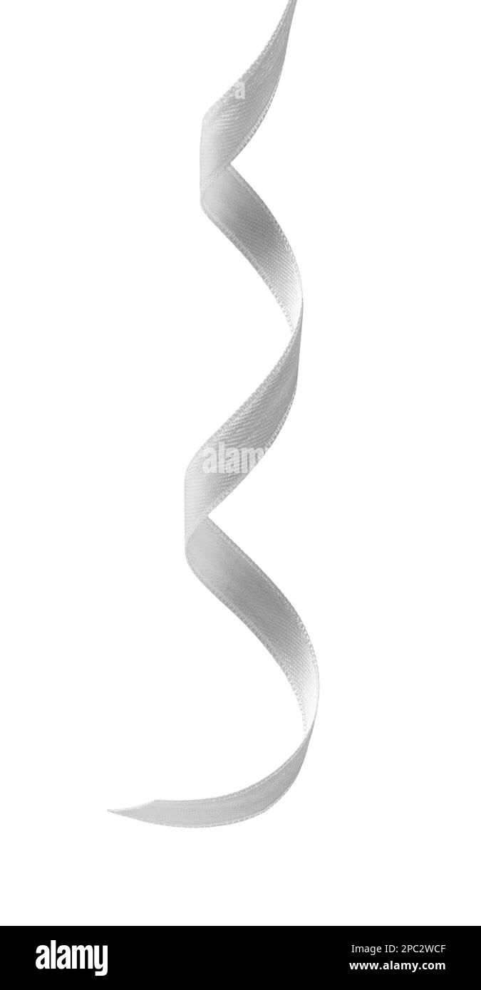 Beautiful ribbon isolated on white. Festive decor Stock Photo - Alamy