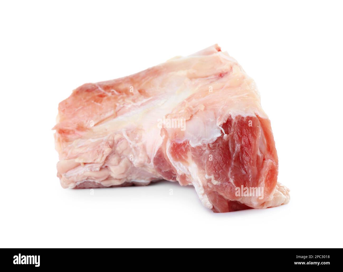 Raw chopped meaty bone isolated on white Stock Photo - Alamy