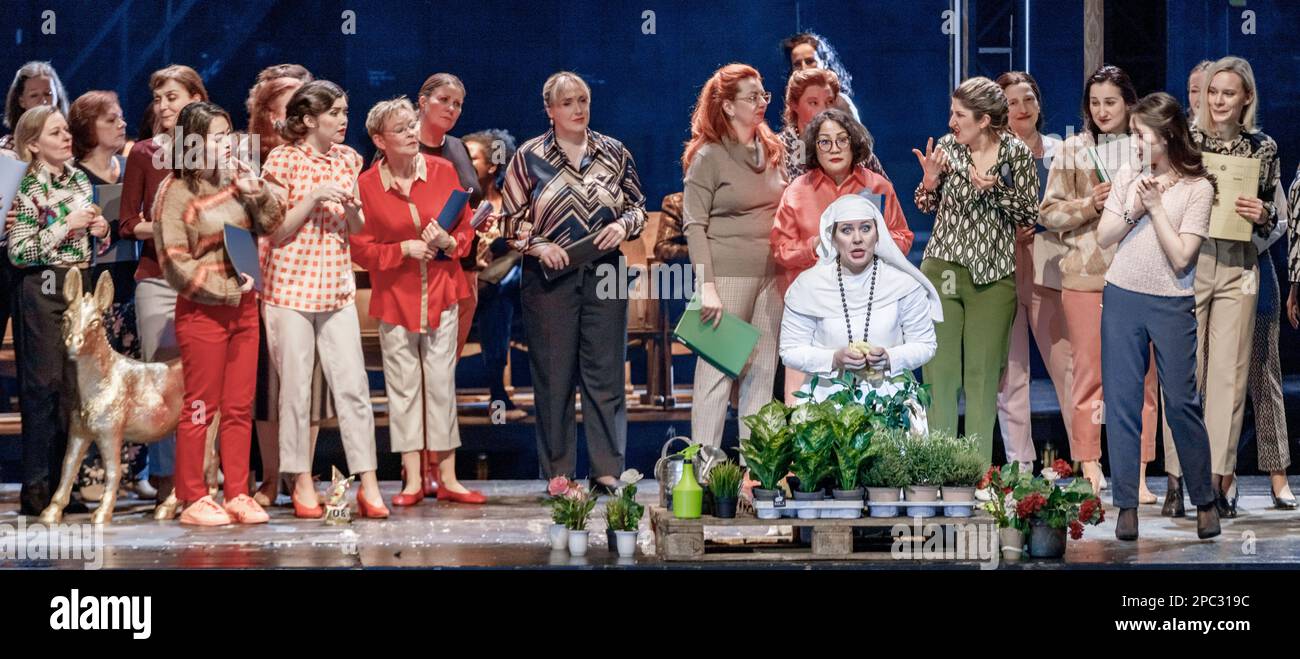 Hamburg, Germany. 08th Mar, 2023. Singer Elena Guseva performs as Suor ...