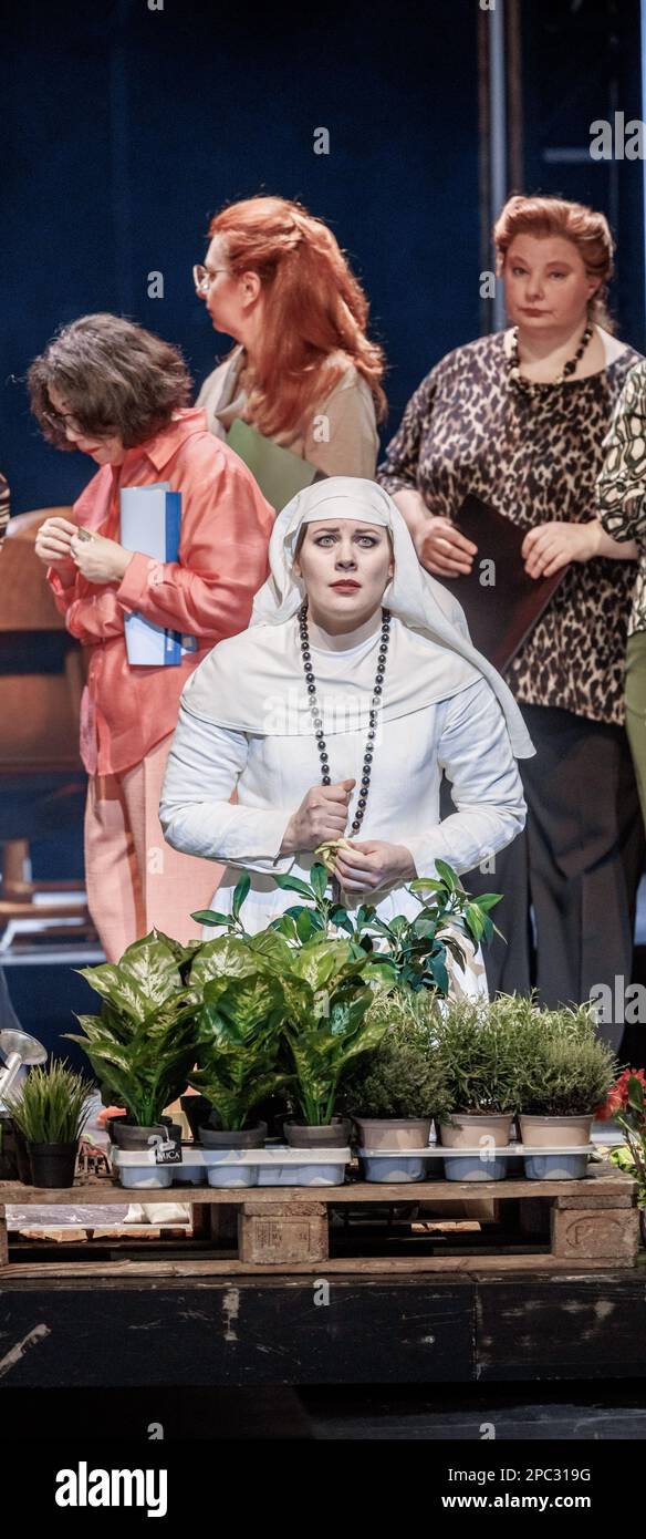 Hamburg, Germany. 08th Mar, 2023. Singer Elena Guseva performs as Suor ...