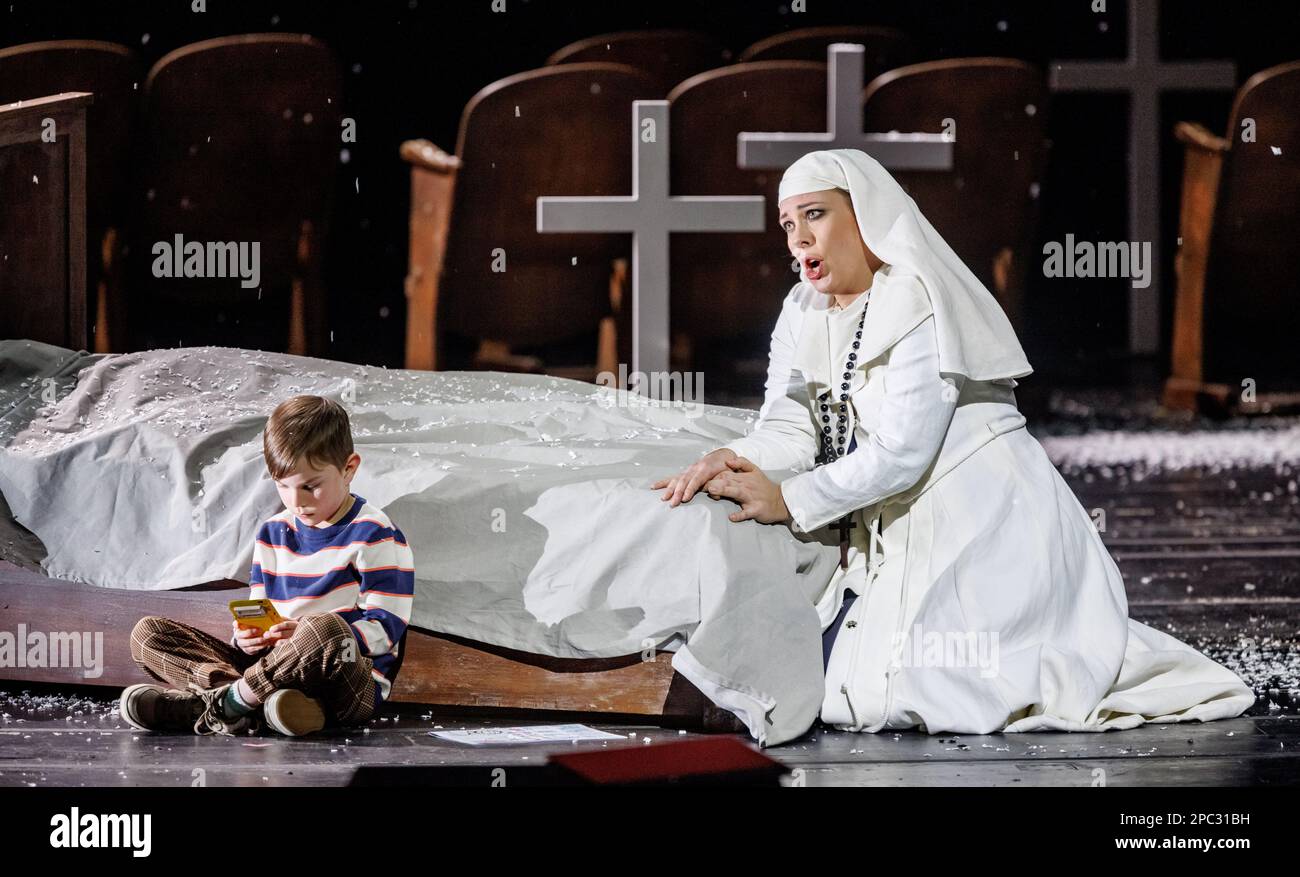 Hamburg, Germany. 08th Mar, 2023. Singer Elena Guseva performs as Suor ...