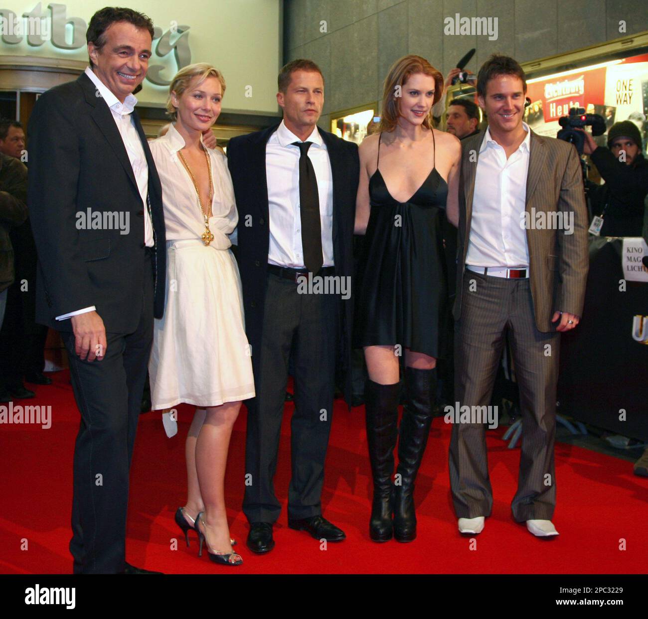 German actor Til Schweiger, center, and German actress Stefanie von ...