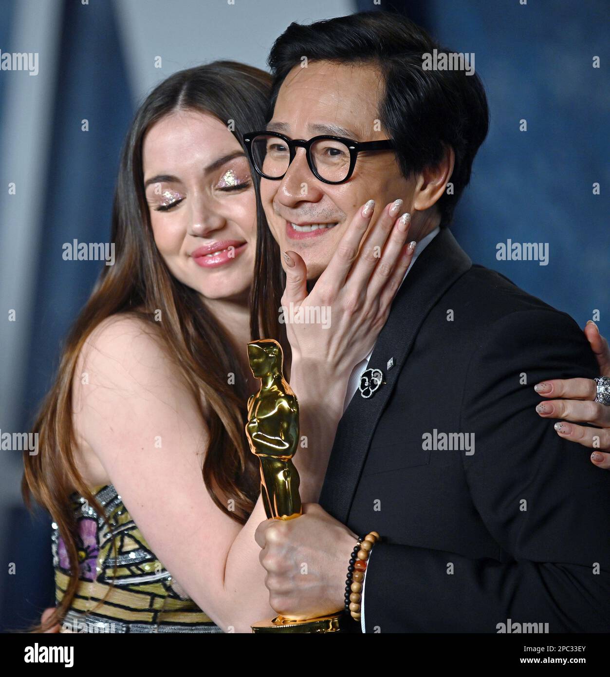 Beverly Hills, United States. 12th Mar, 2023. Ana de Armas hugs Ke Huy ...