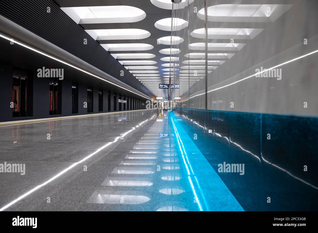 05.03.2023 Russia, Moscow. The Bolshaya Koltsevaya Line (BCL) of the ...