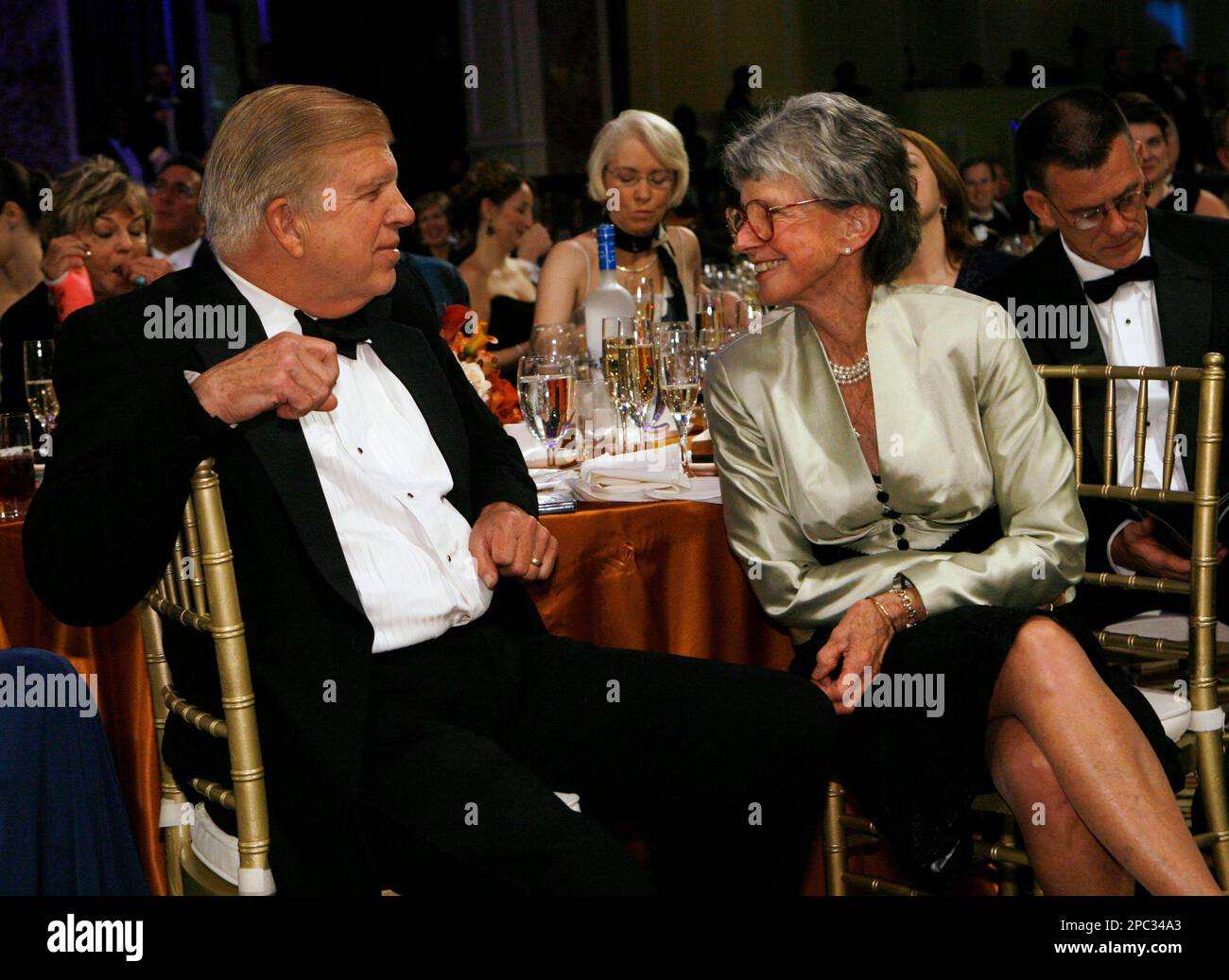 Roy, left, and Gretchen Jackson, owners of Barbaro, smile at each other ...
