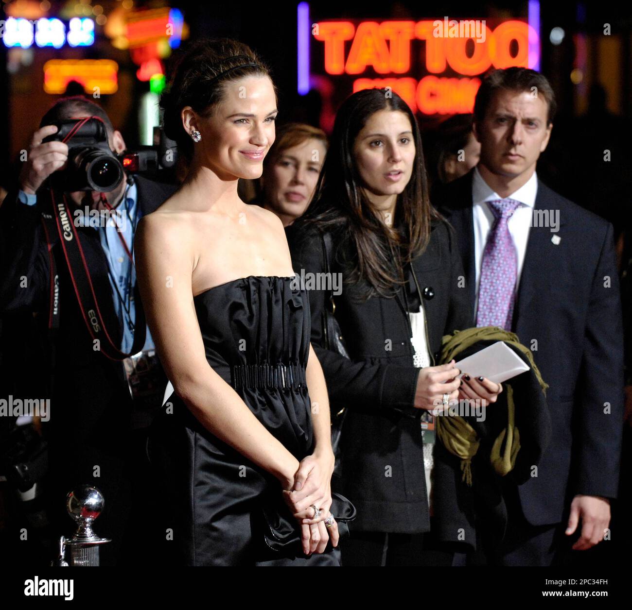 Jennifer Garner, left, star of the film "Catch and Release," arrives at ...