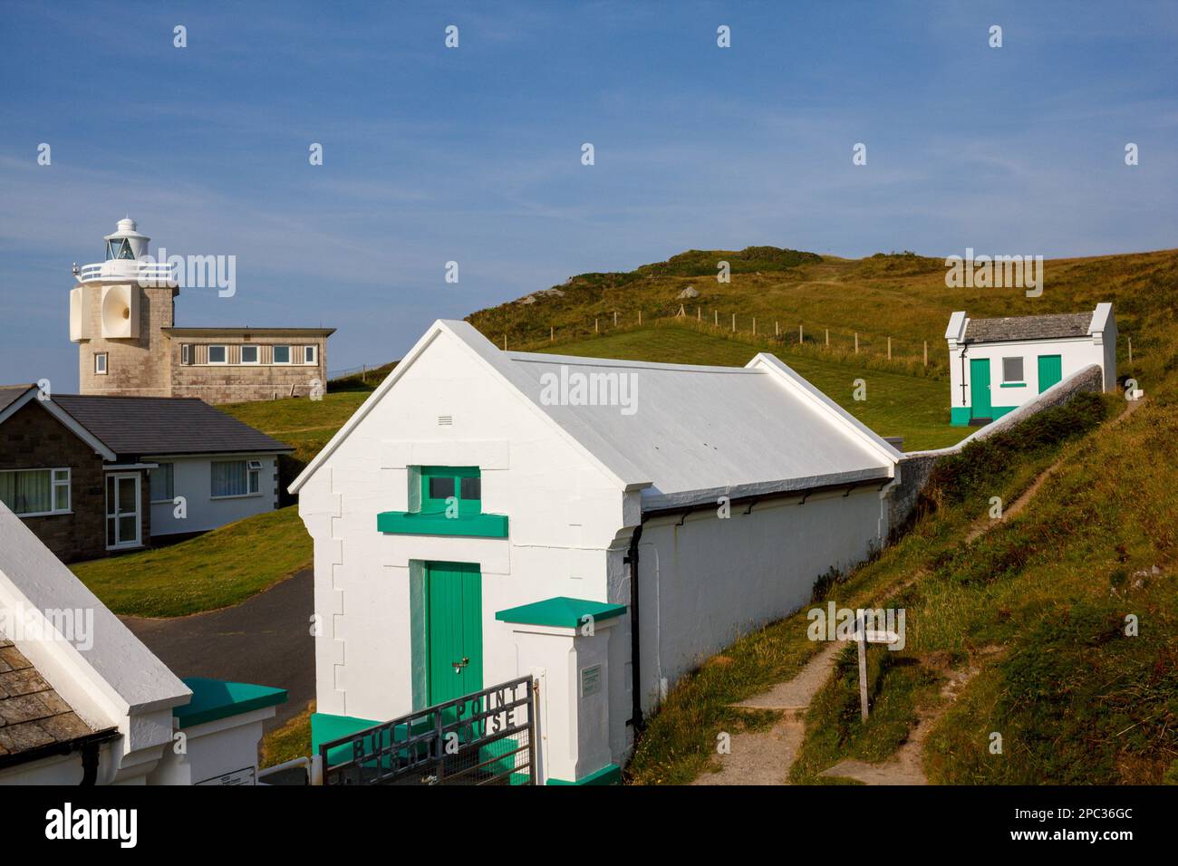 Bull Point Lighthouse, Mortehoe, North Devon, UK Stock Photo - Alamy