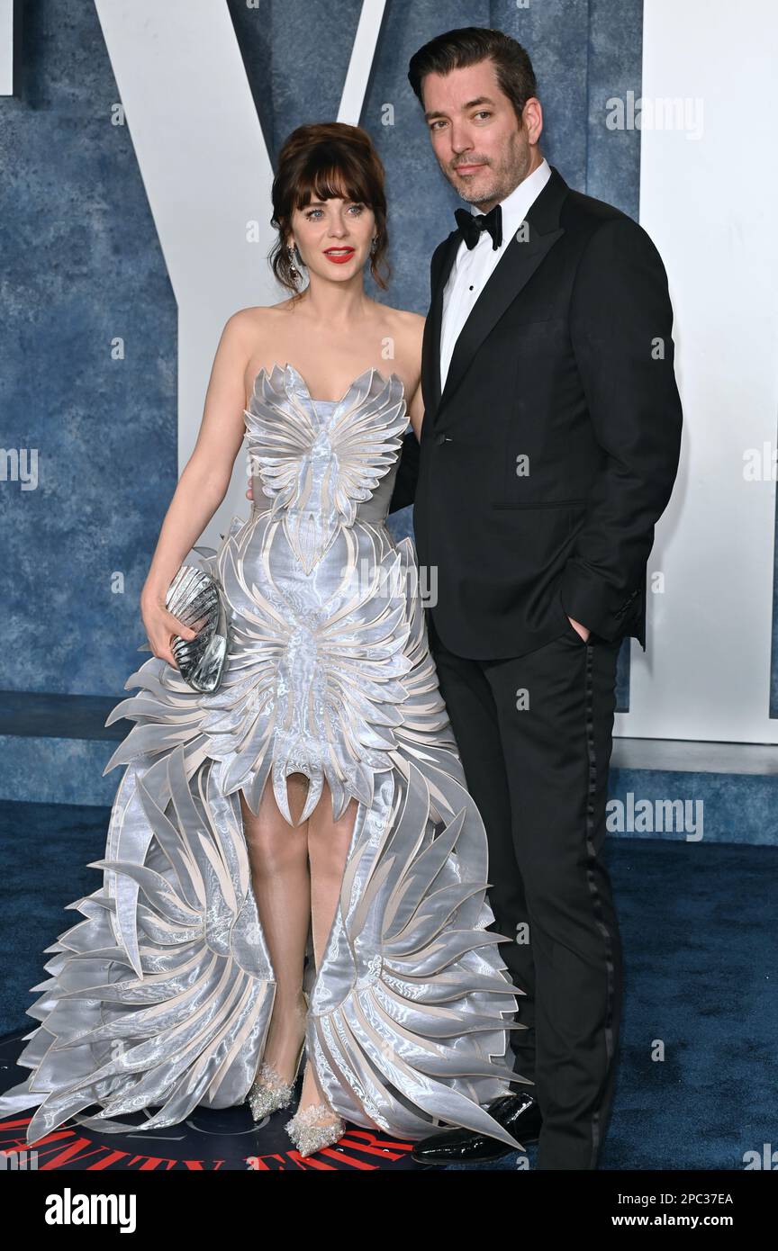 Beverly Hills, USA. 13th Mar, 2023. Zooey Deschanel & Jonathan Scott at ...