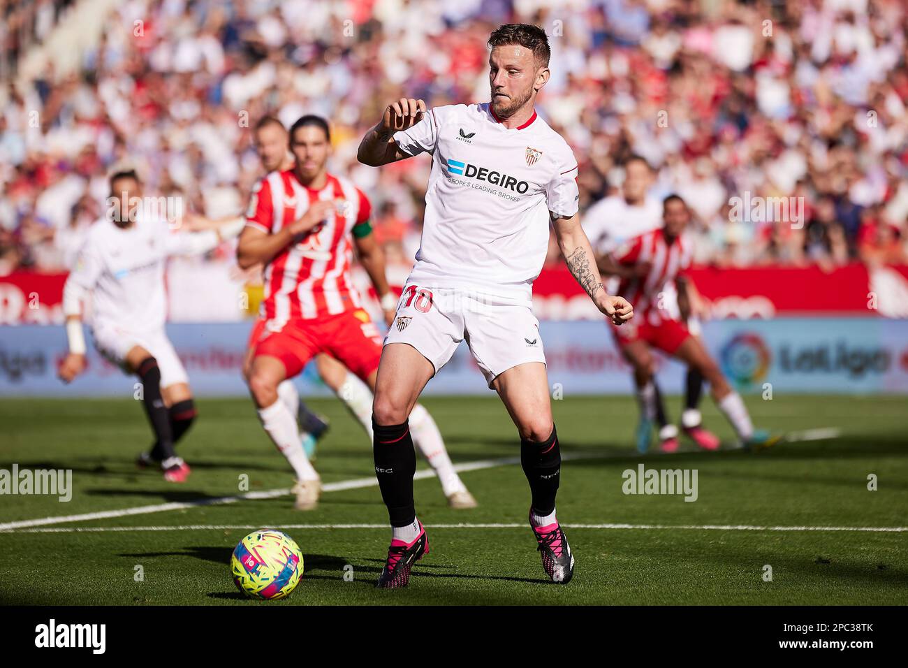 Seville, Spain. 12th Mar, 2023. Ivan Rakitic (10) of Sevilla FC seen ...