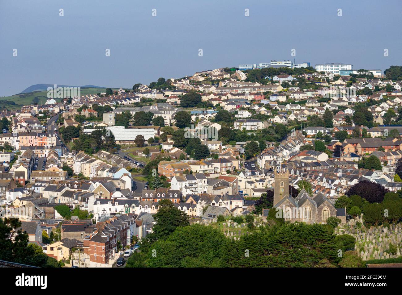 Aerial view of Ilfracombe from the Torrs Park Stock Photo - Alamy