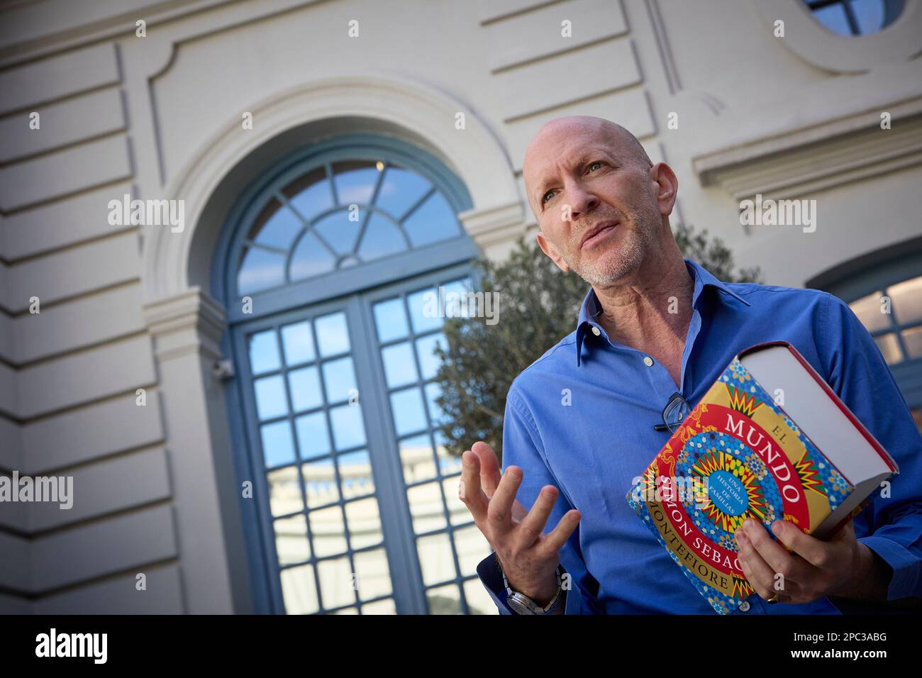 The historian Simon Sebag Montefiore during an interview for Europa ...