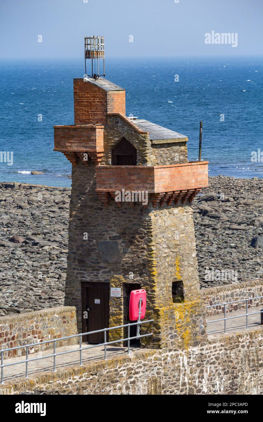 Rhenish Tower at Lynmouth Harbour, North Devon, UK Stock Photo - Alamy