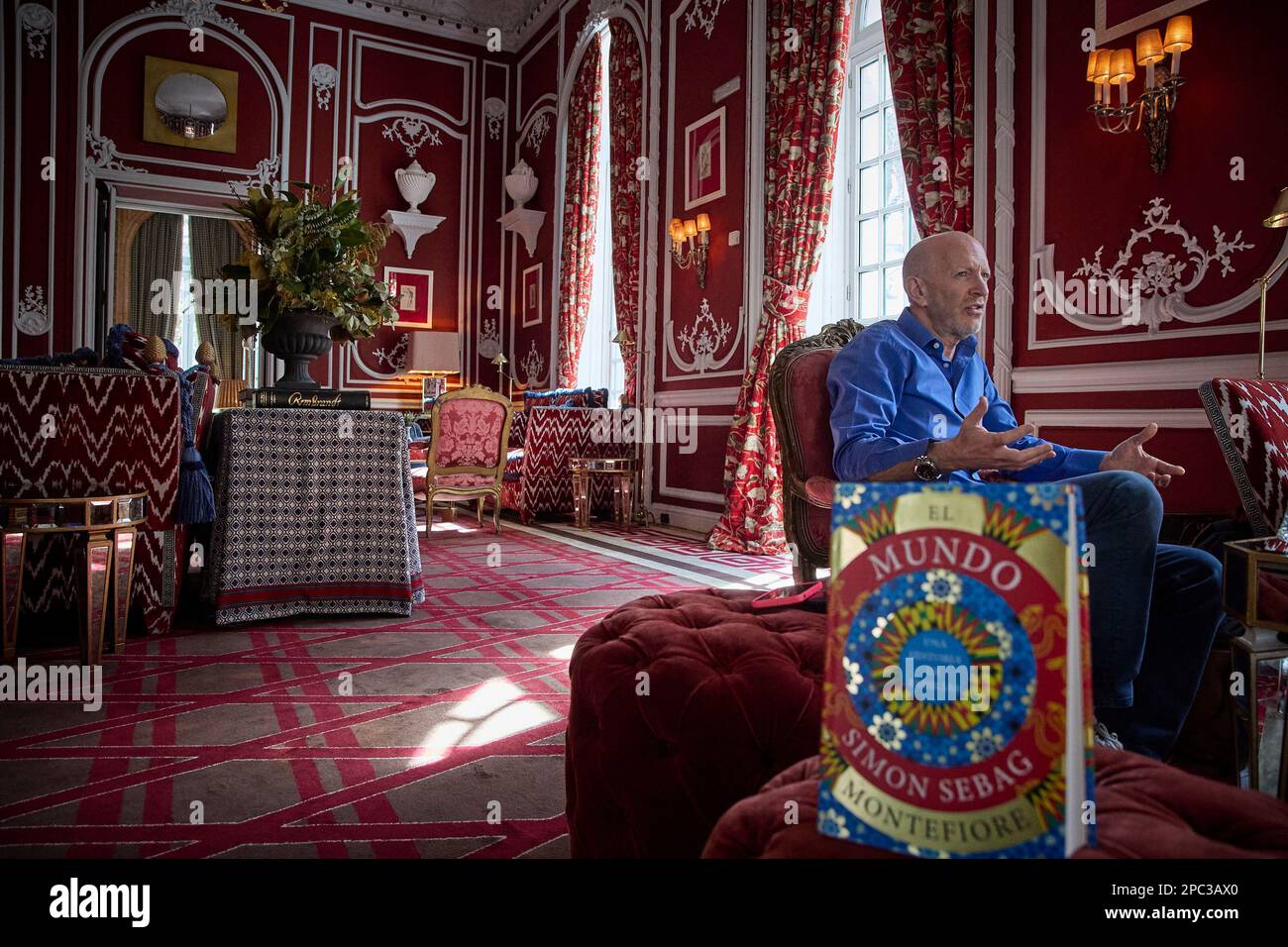 The historian Simon Sebag Montefiore during an interview for Europa ...