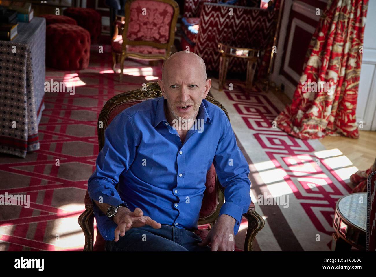 The historian Simon Sebag Montefiore during an interview for Europa ...