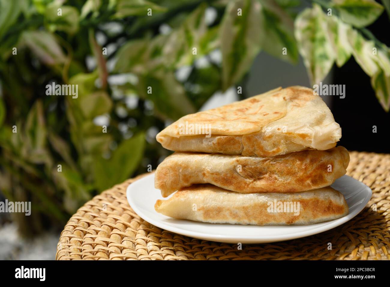 Three Vegetable roti in plate. Typical type of evening snack or ...