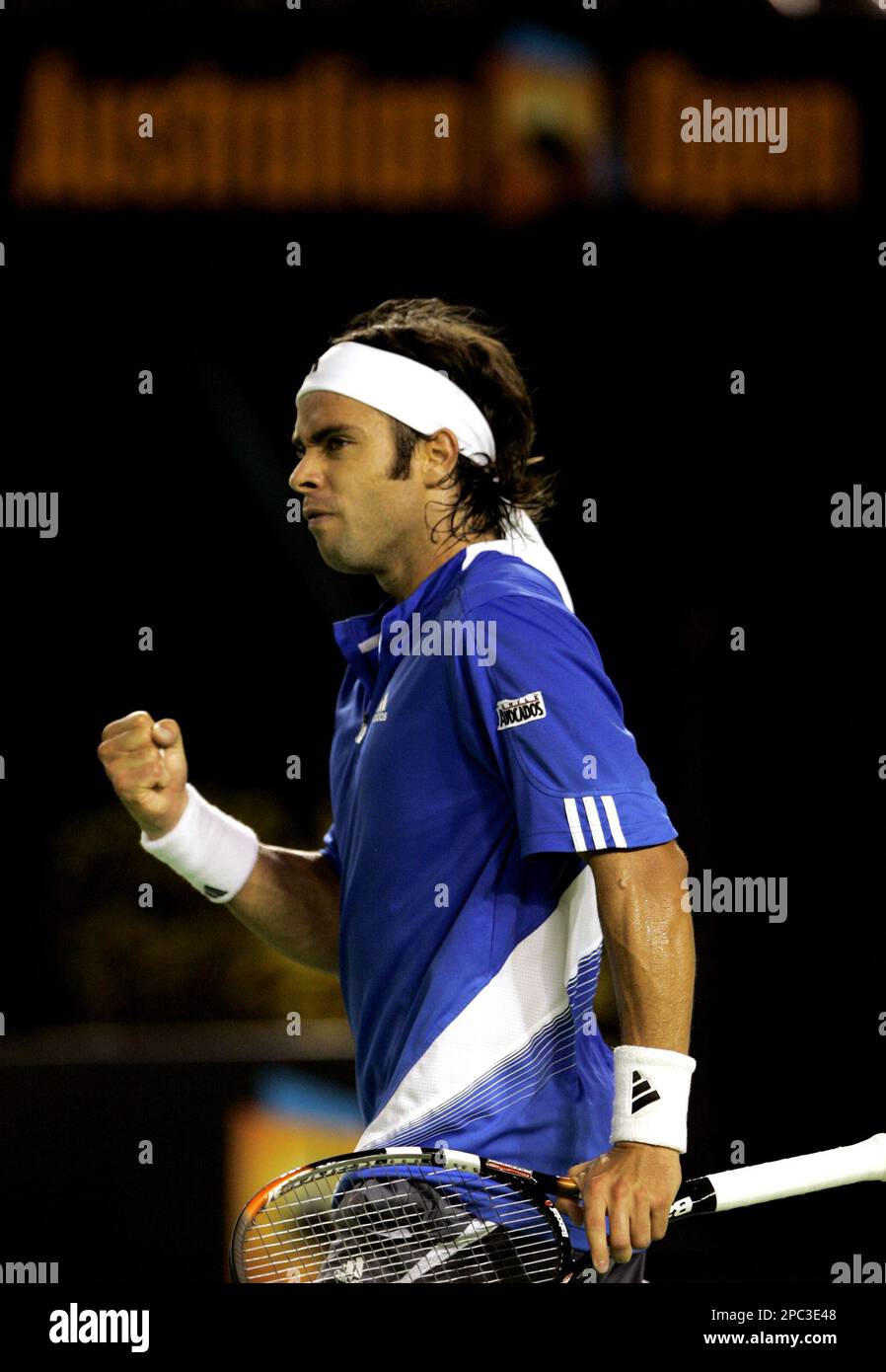 Chile's Fernando Gonzalez reacts during his third round match against ...