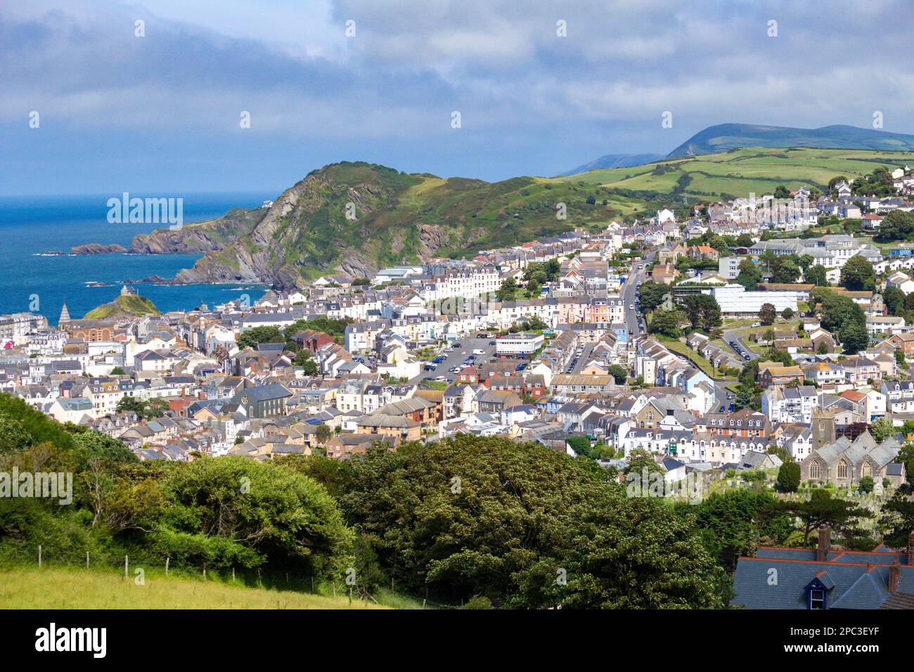 Aerial view of Ilfracombe from the Torrs Park Stock Photo - Alamy