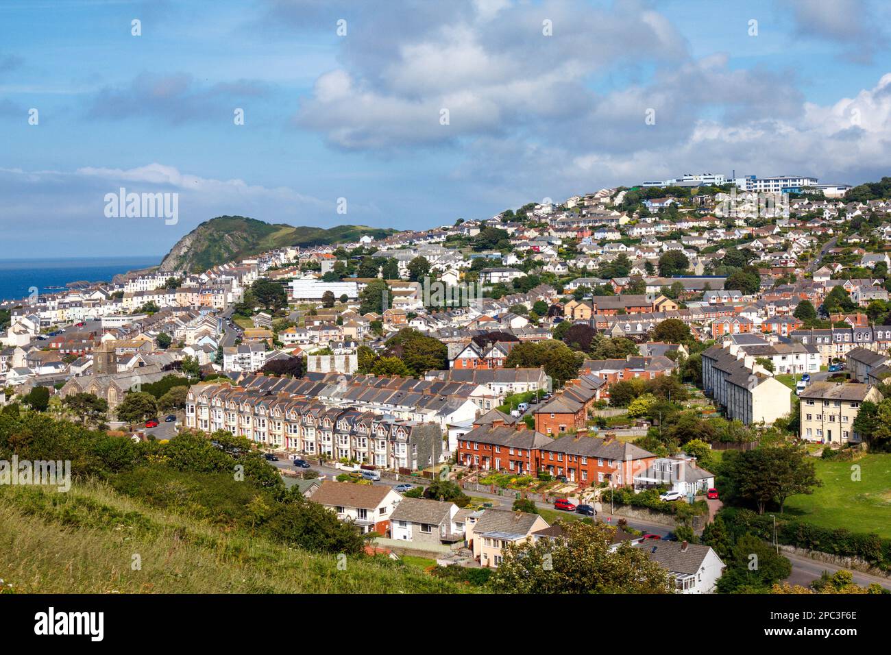 Aerial view of Ilfracombe from the Torrs Park Stock Photo - Alamy