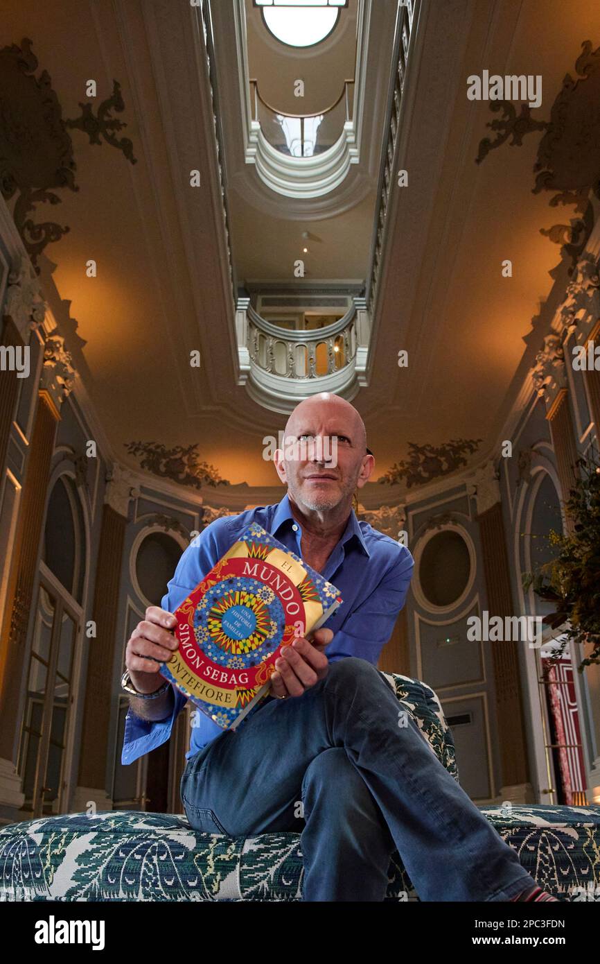 Historian Simon Sebag Montefiore poses during an interview for Europa ...