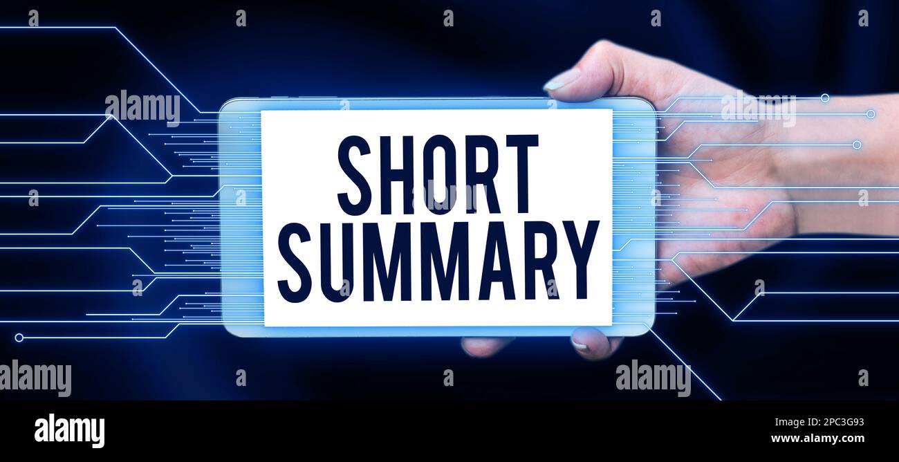 Inspiration showing sign Short Summary. Business approach Brief ...