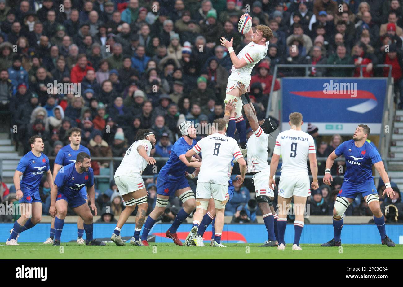 England's Ollie Chessum during the 2023 Six Nations Championship Round ...