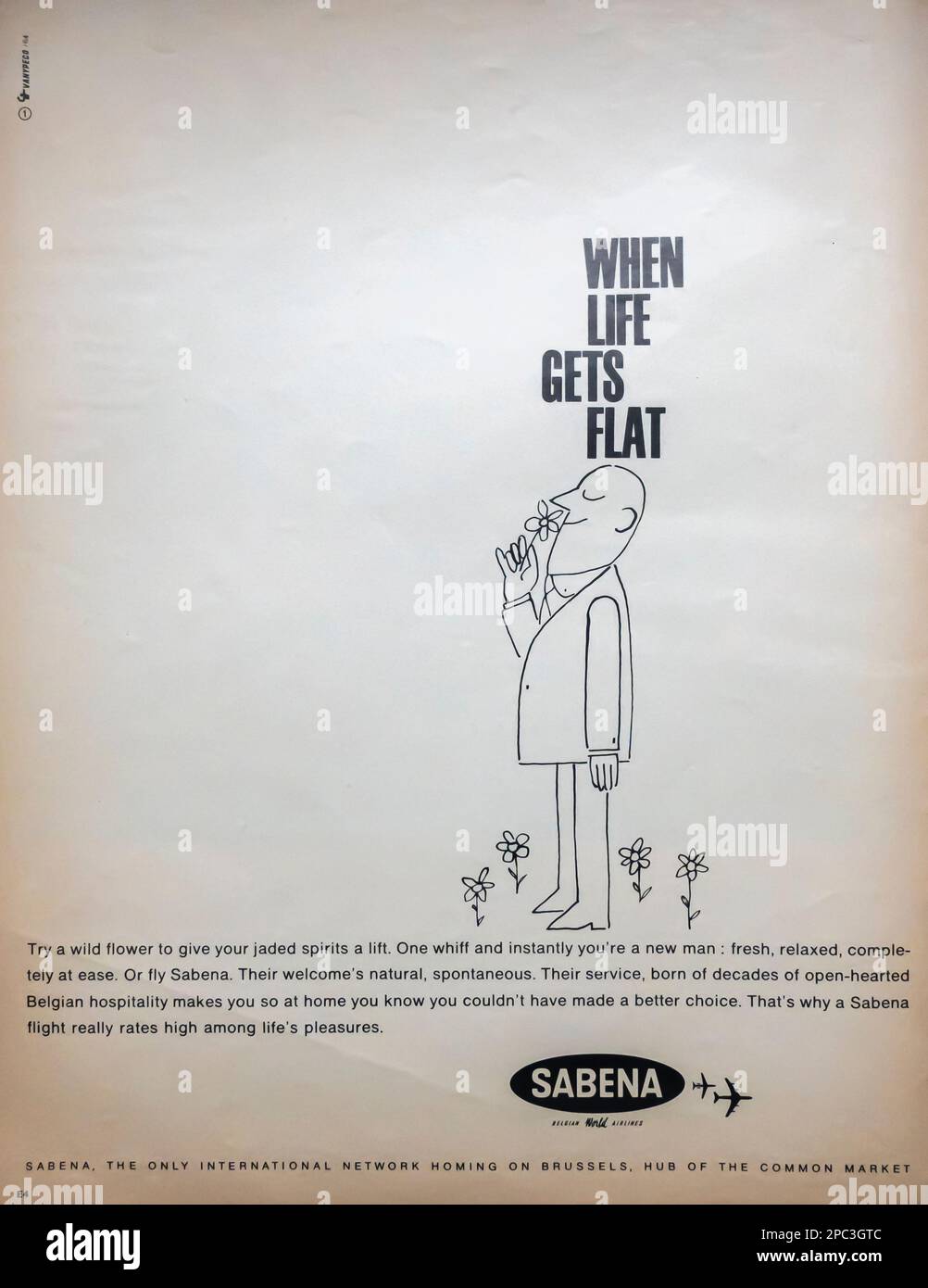 Sabena Belgian world airlines advert in Life magazine June 15, 1964 ...
