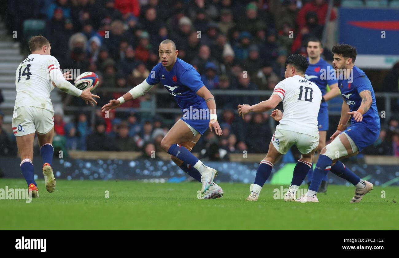 L-R Gael Fickou of France and Romain Ntamack of France during the 2023 ...