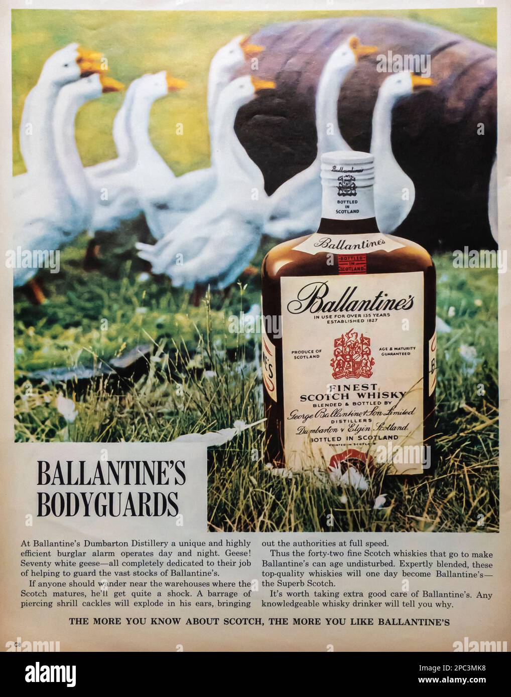 Ballantine's scotch advert in Life magazine June 15, 1964 Stock Photo ...