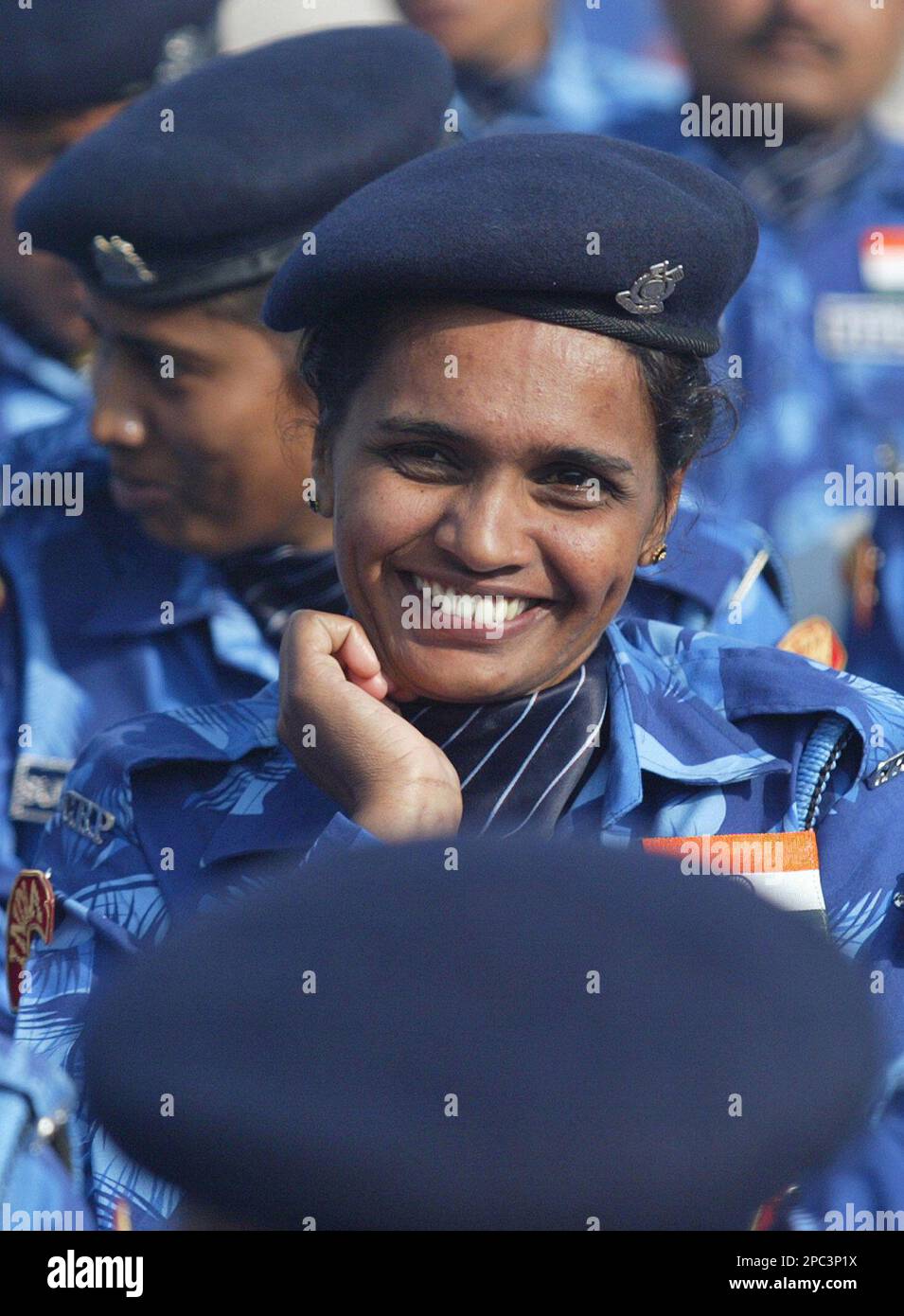 An Indian female soldier belonging to the 103 Battalion of the Rapid ...