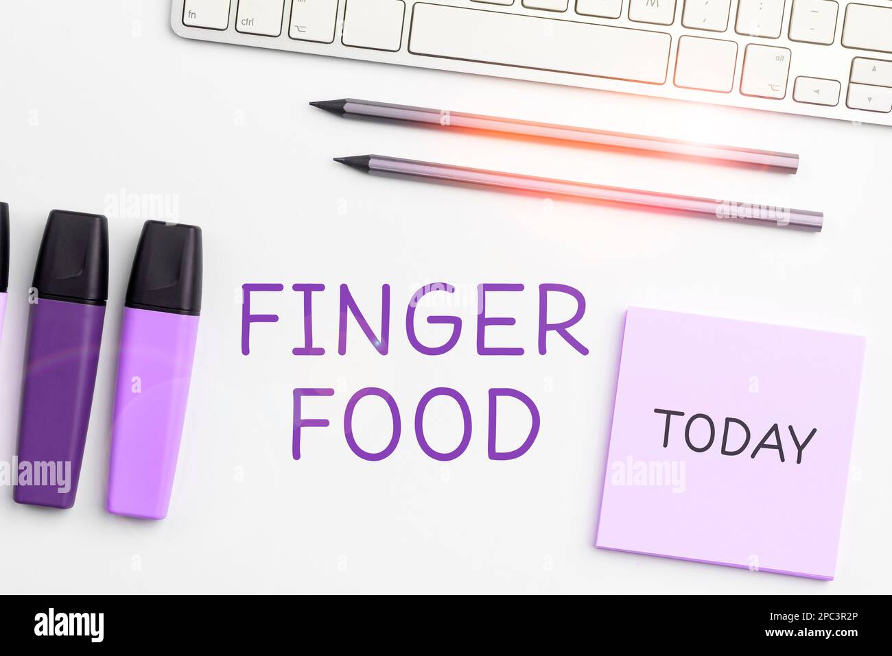 Sign displaying Finger Food. Business idea products and digestives that ...