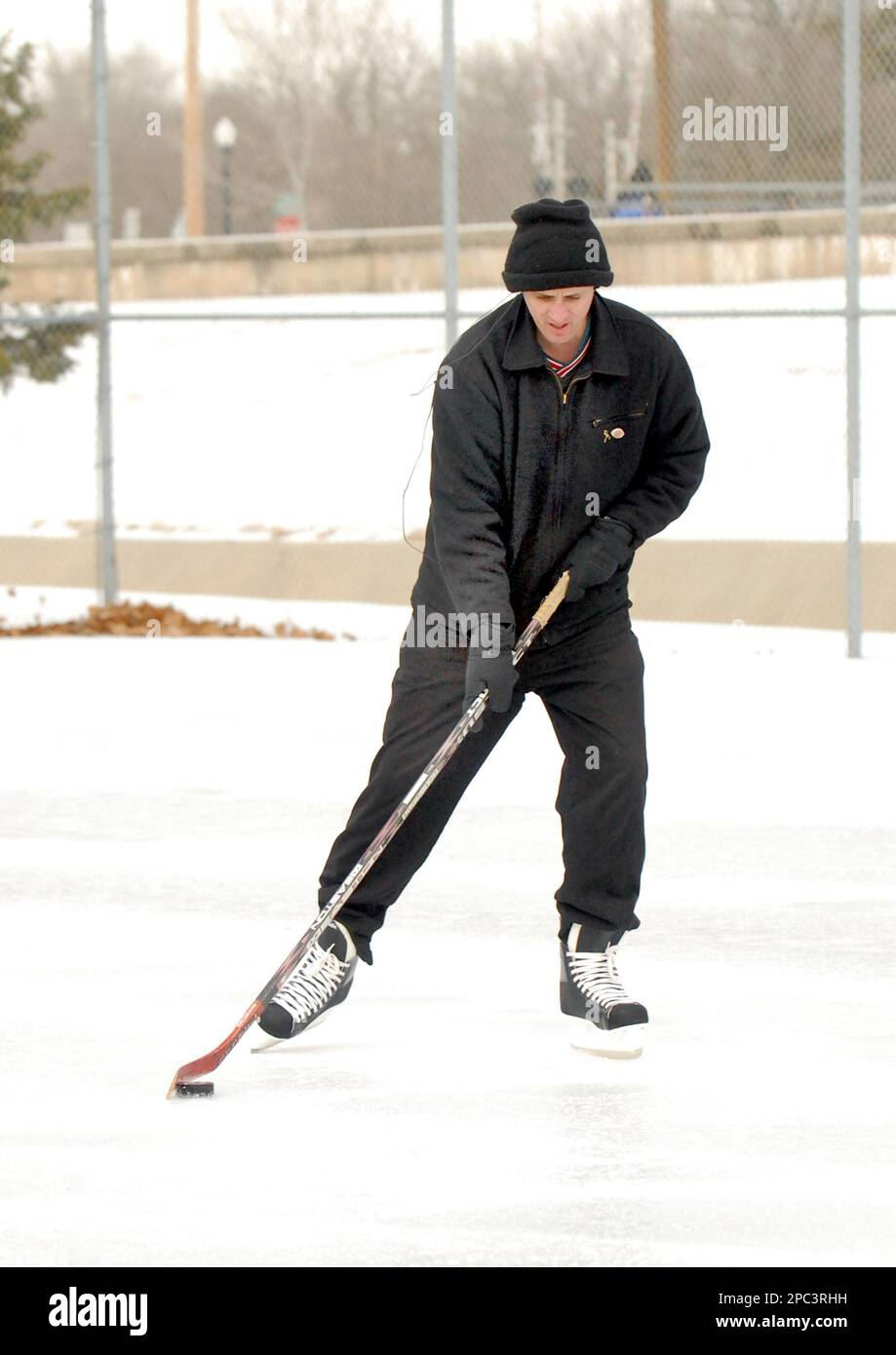 Christian Potts gets some rare ice time in Wednesday, Jan. 17, 2007, on ...