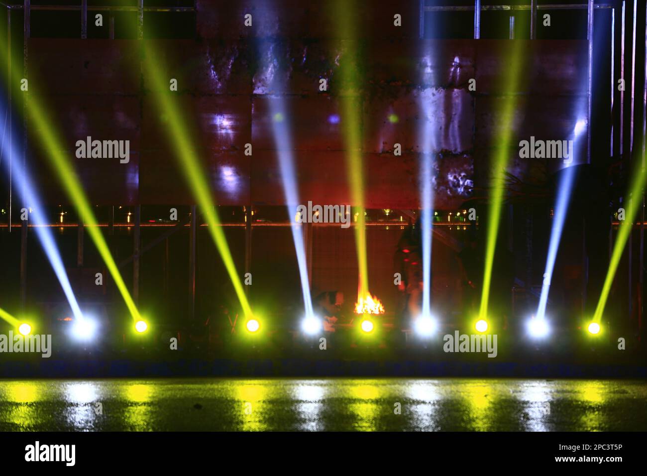 Stage lighting effect in the dark, close-up pictures Stock Photo - Alamy