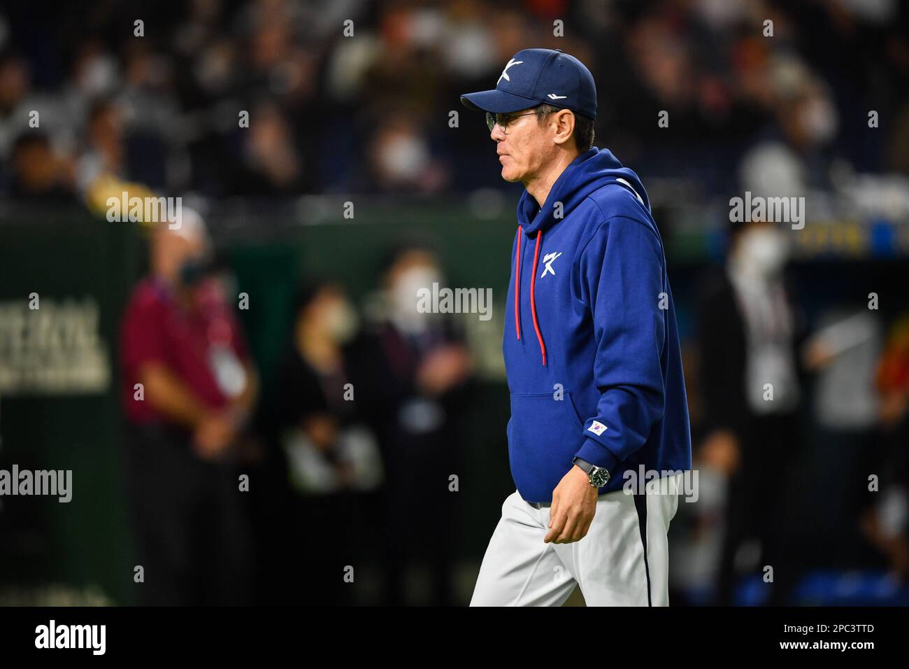 (230313) -- TOKYO, March 13, 2023 (Xinhua) -- South Korea's manager Lee ...
