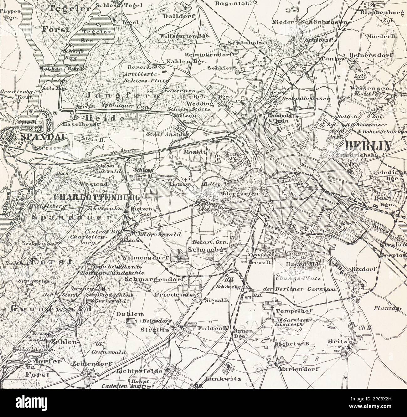 Vintage map of berlin hi-res stock photography and images - Alamy