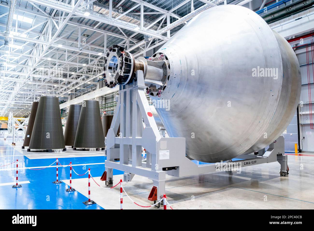 Interior of the Getafe plant of Construcciones Aeronáuticas S.A., on ...
