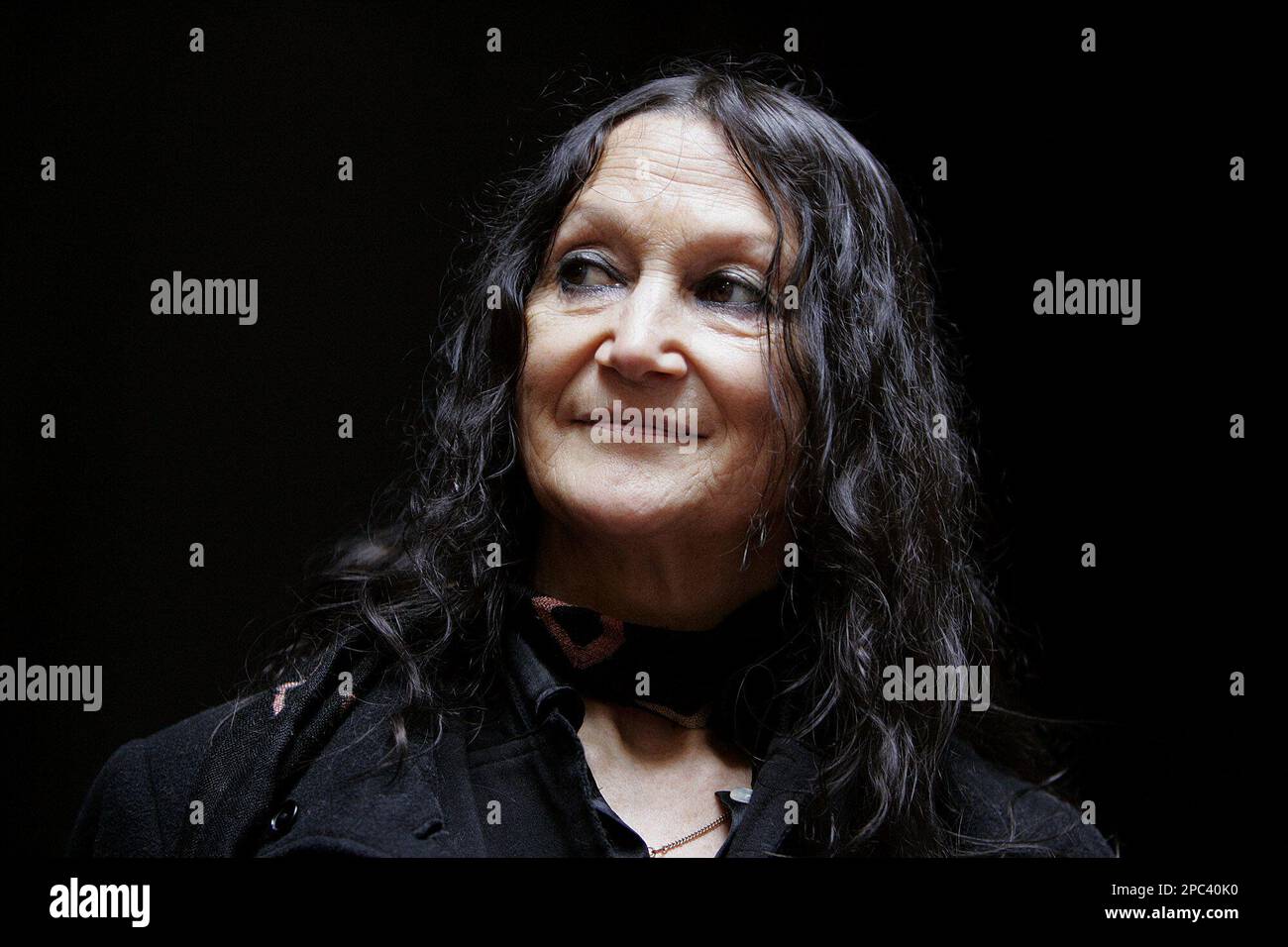 Julia Baird, half sister of former Beatle John Lennon, stands outside ...