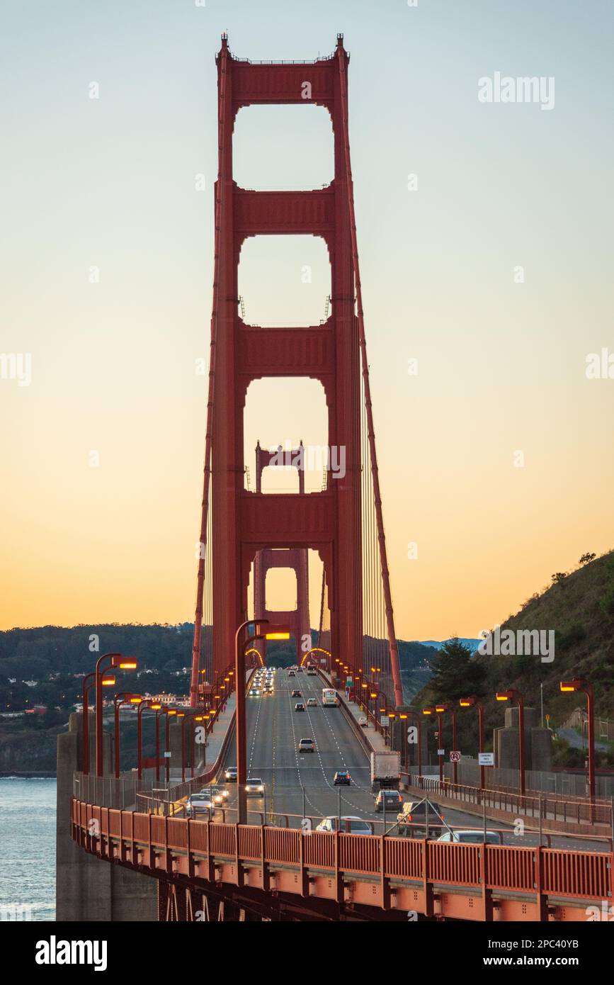 The Famous Golden Gate Bridge at Sunrise Stock Photo - Alamy