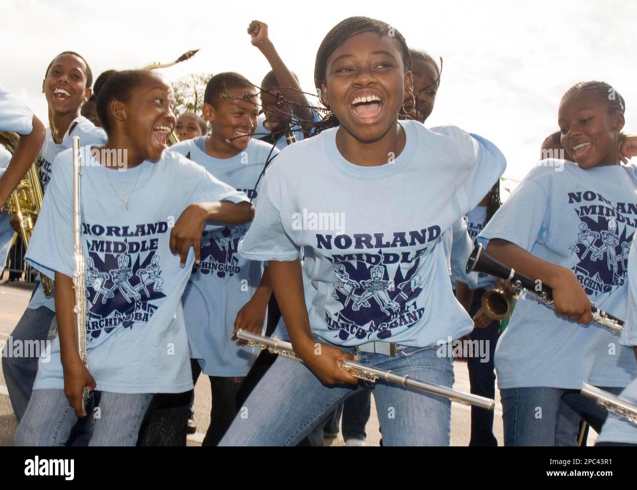 Norland Middle School band children perform a dance routine at the ...
