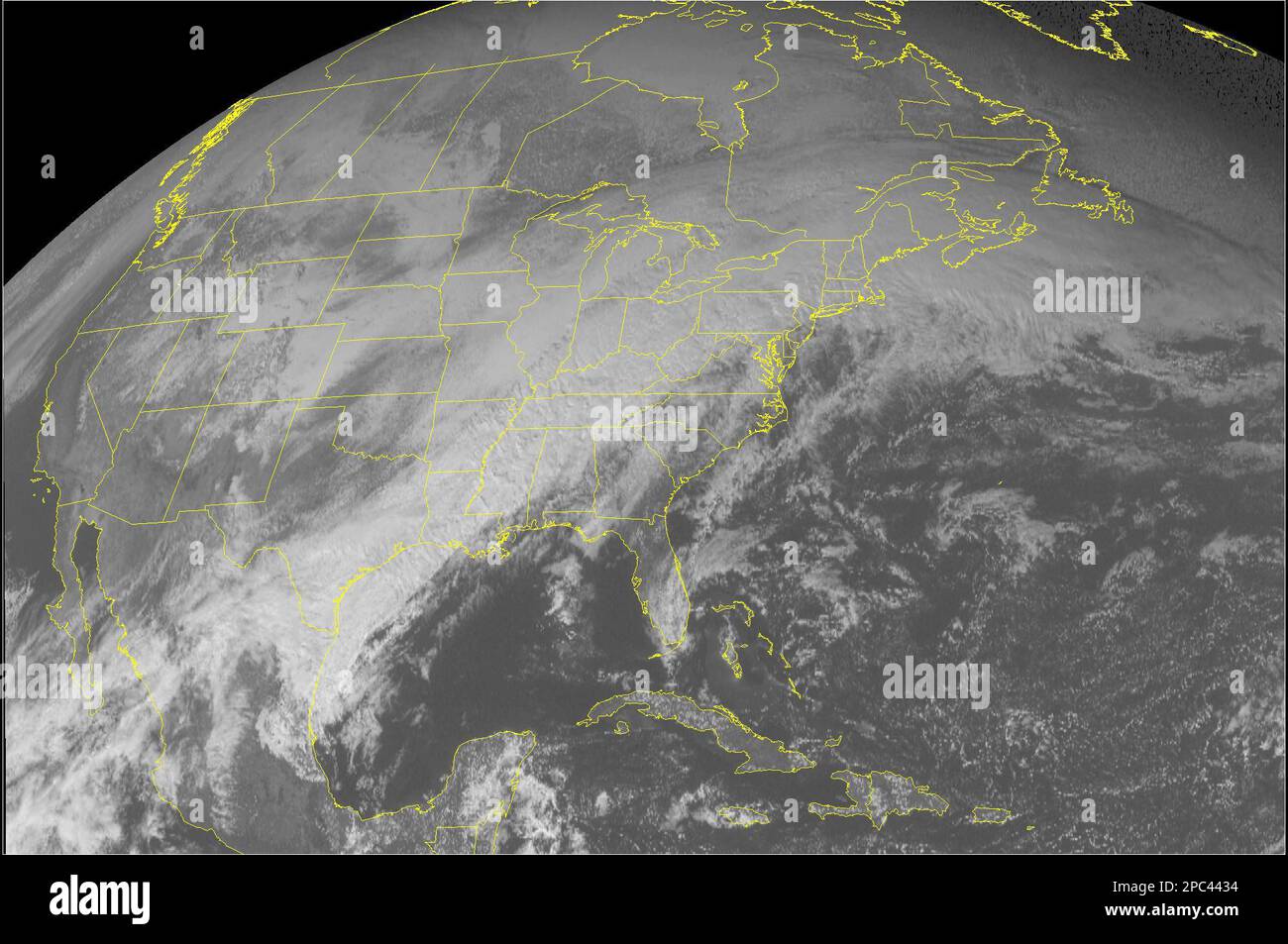 This NOAA satellite image taken Monday, January 15, 2007 at 1:45 PM EST ...