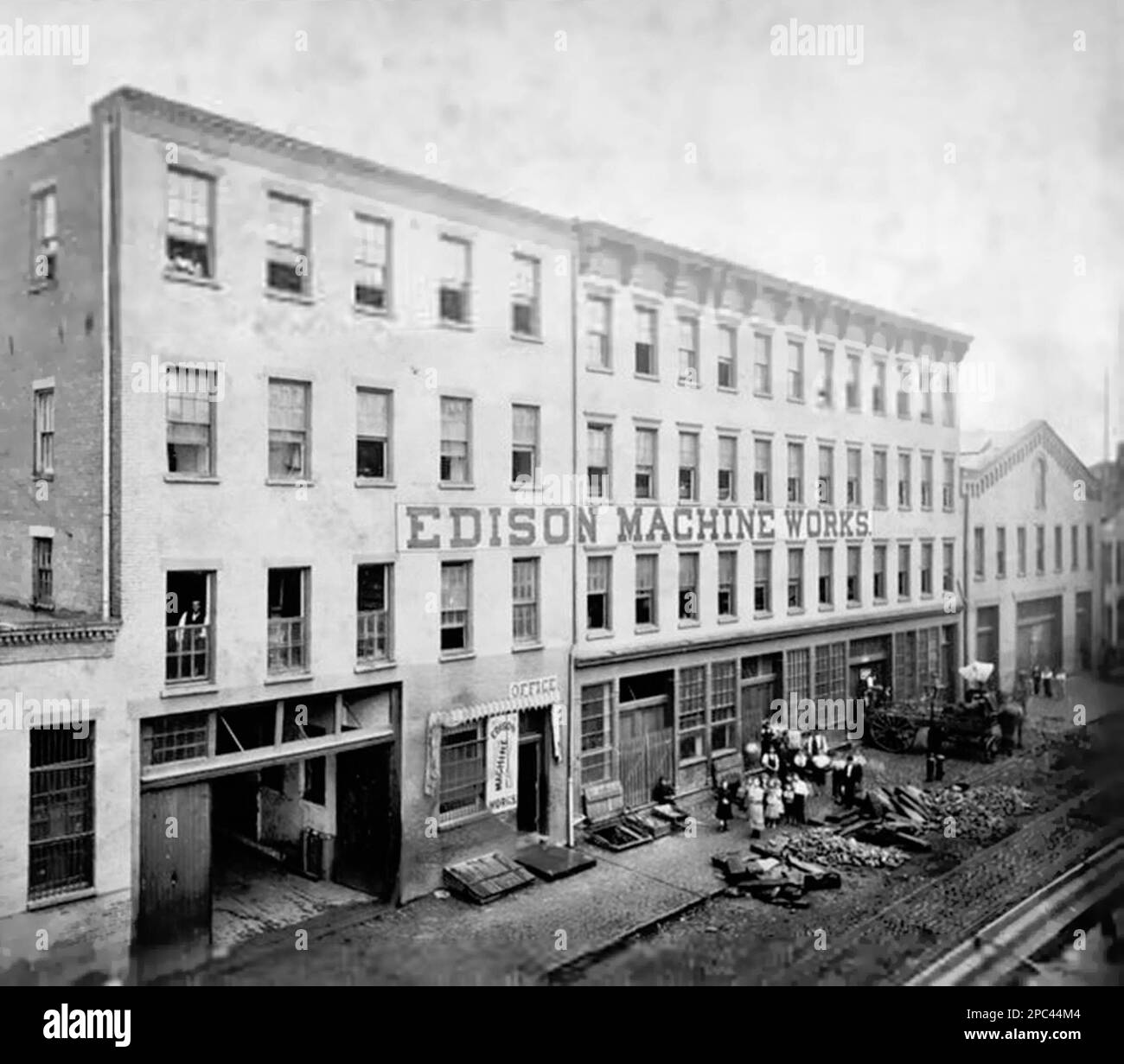 An 1881 photograph of the The Edison Machine Works Stock Photo - Alamy