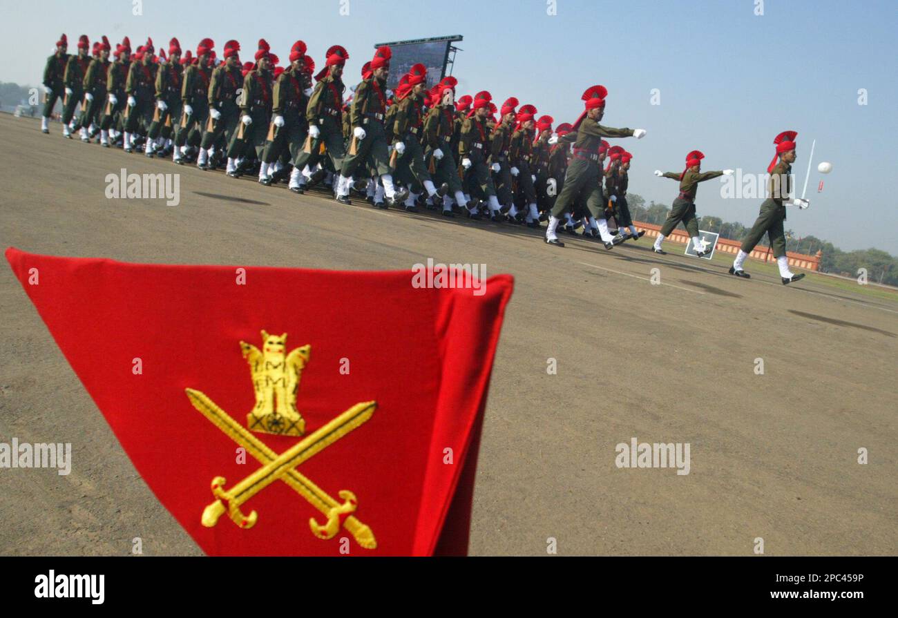 An Indian Army contingent marches during Army Day celebrations in New ...