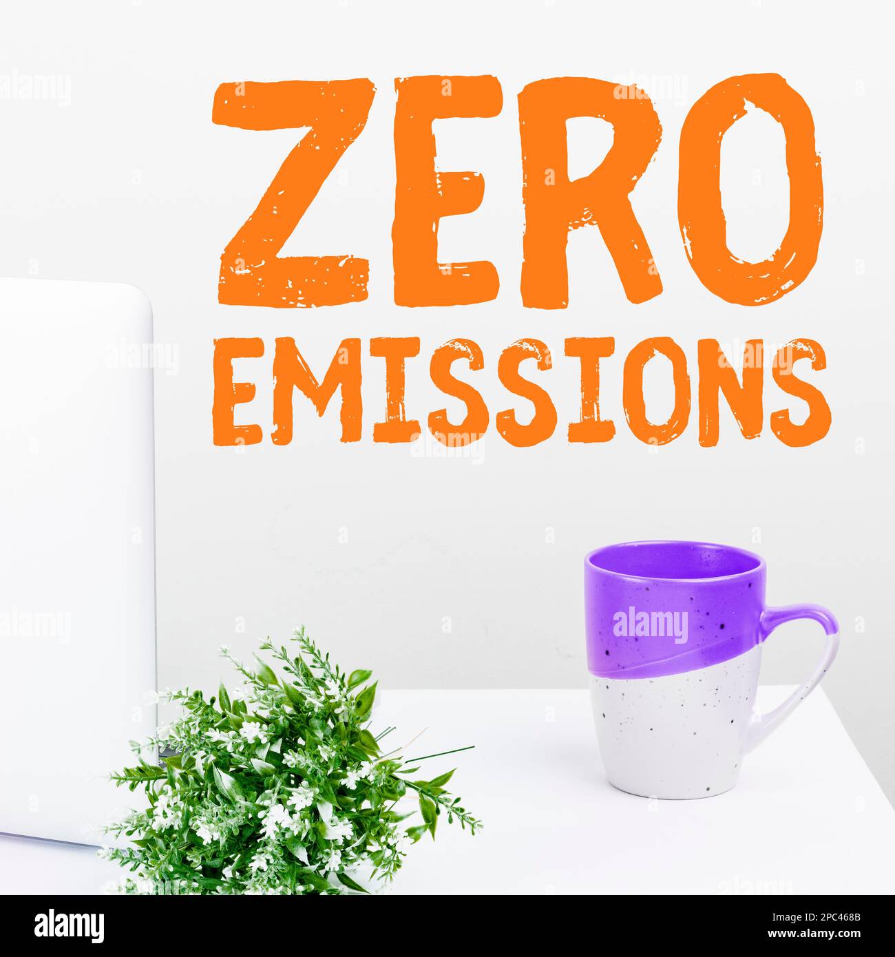 Hand writing sign Zero Emissions. Business approach emits no waste ...